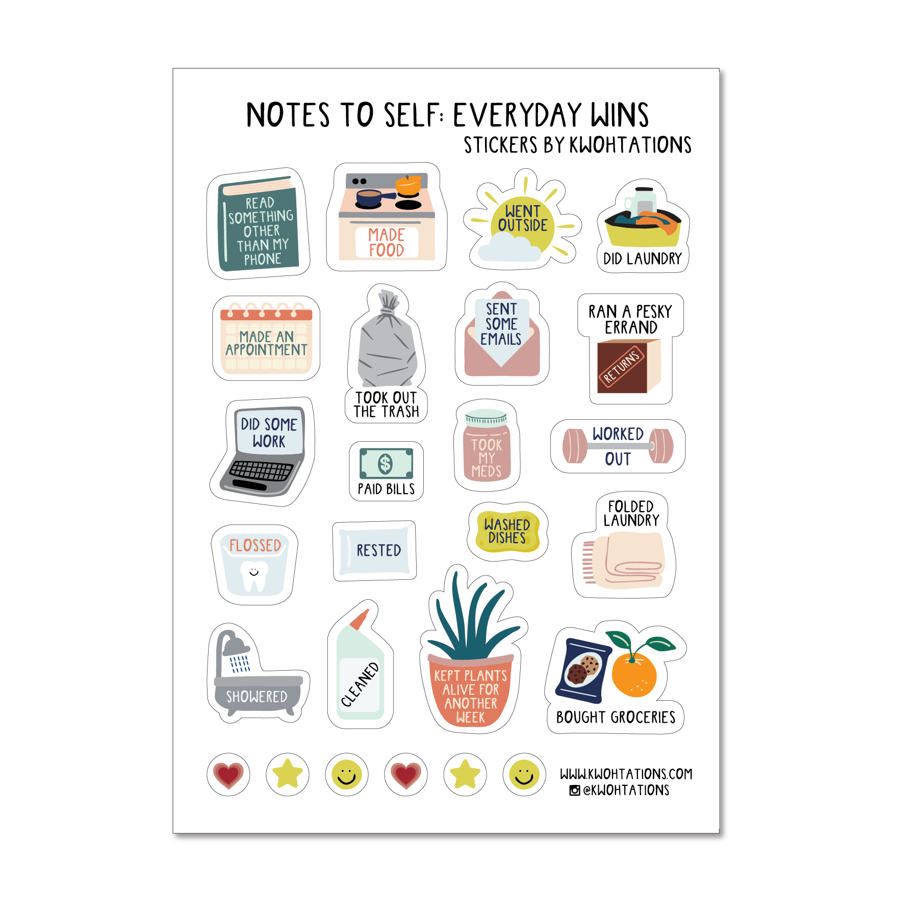 Everyday Wins Sticker Sheet – Kwohtations