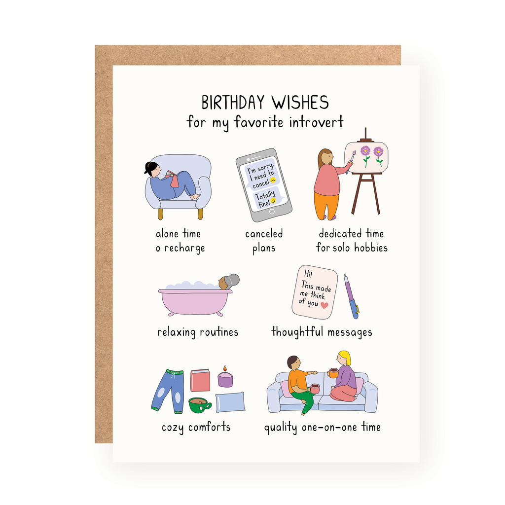 Introvert Birthday Wishes Card – Kwohtations